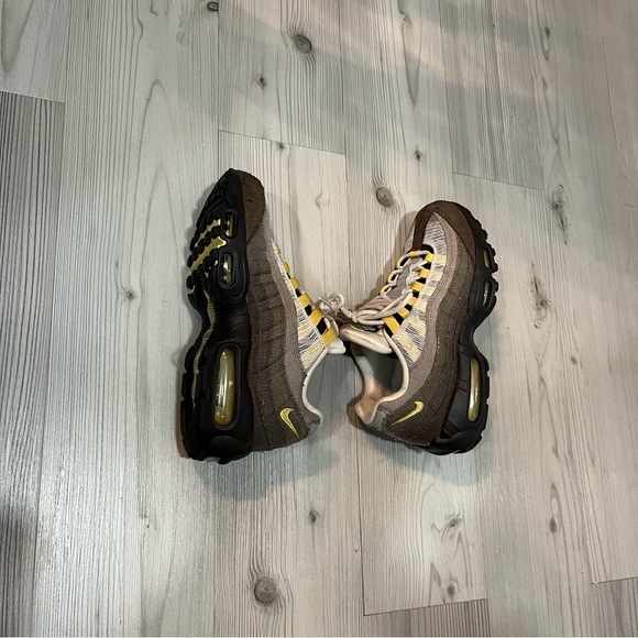 Nike | Shoes | Nike Air Max 95 Sneakers Gray And Yellow | Poshmark